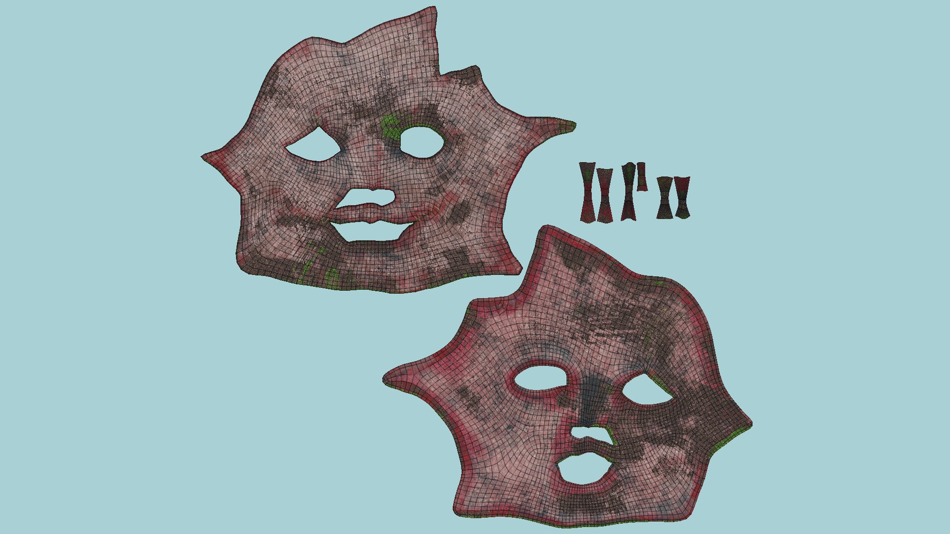 Human Skin Terror Mask A05 Dirt - Character Costume 3D model ...