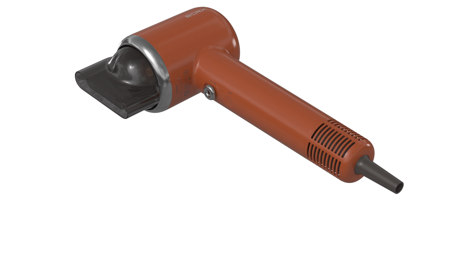 Bork Hair Dryer F530 With Nozzle Orange 3D Model - TurboSquid 2458239