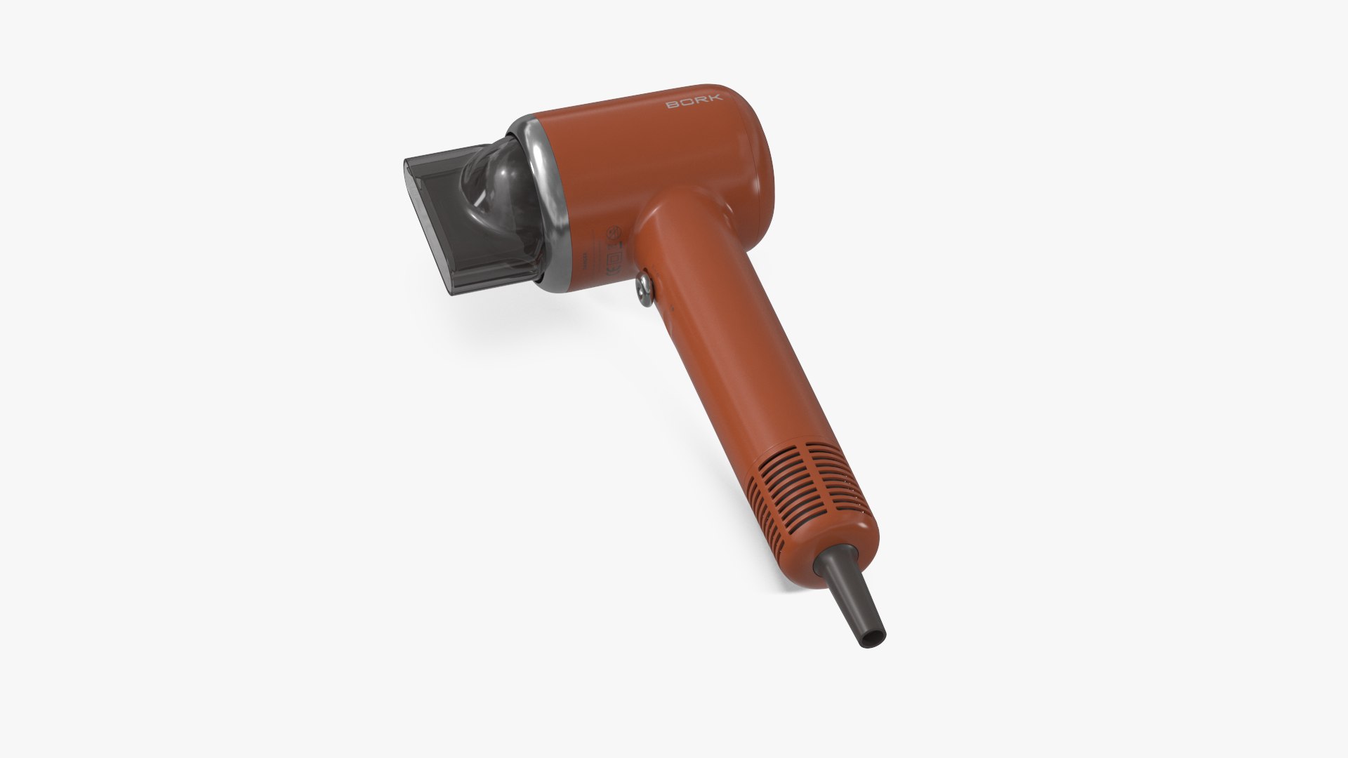 Bork Hair Dryer F530 With Nozzle Orange 3D Model - TurboSquid 2458239