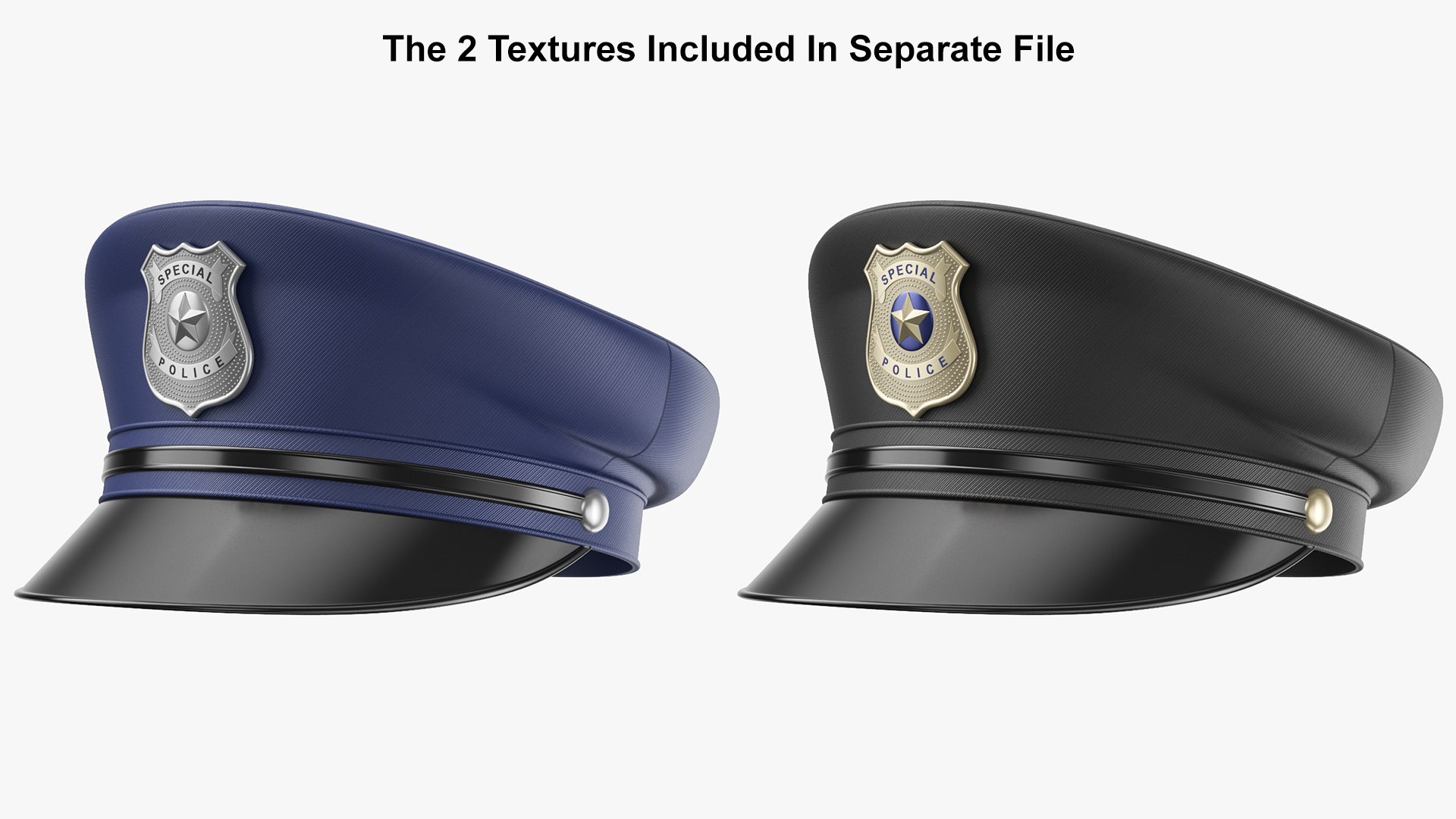 Police Officer Hat 02 Model - TurboSquid 2337852