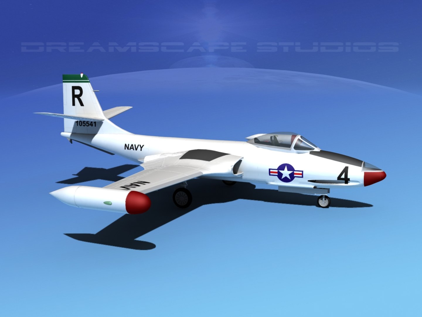 Korean F2h Banshee Jet Fighter 3d Max
