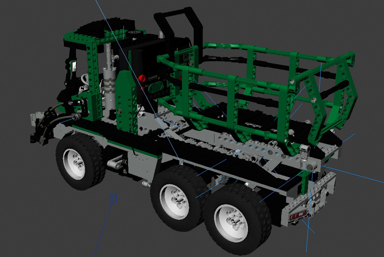 Lego Technic Set Barcode 3d Model