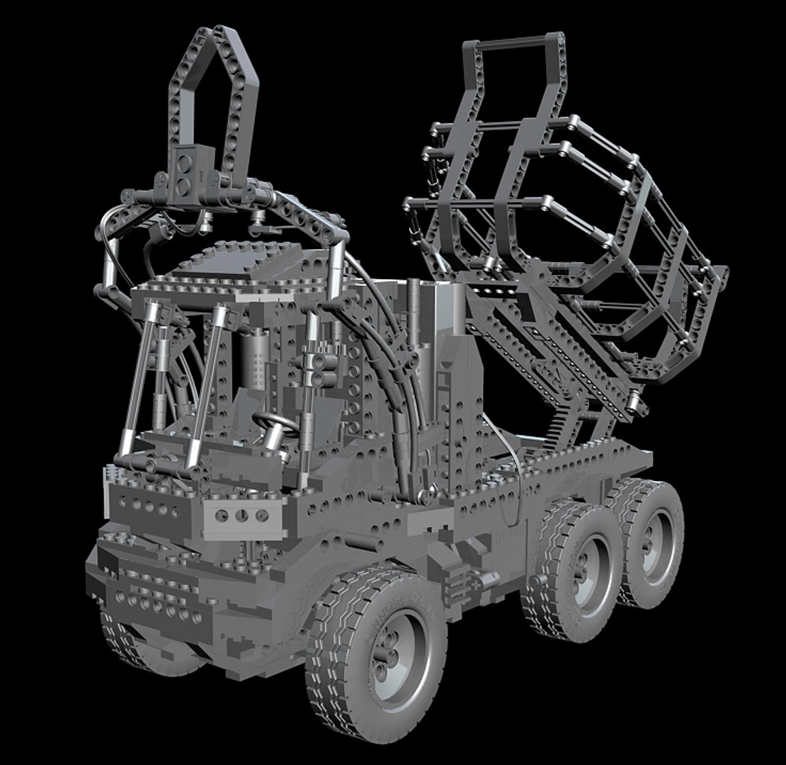 Lego Technic Set Barcode 3d Model