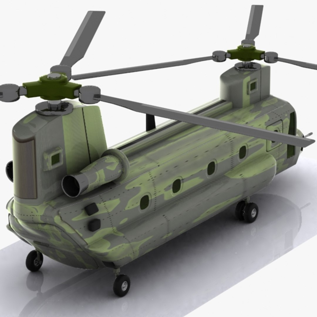 3d model of cartoon transport helicopter