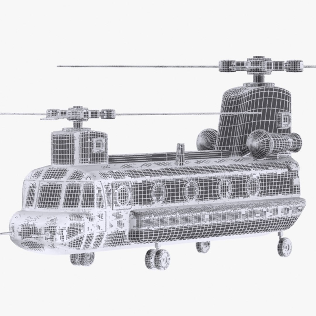 3d model of cartoon transport helicopter