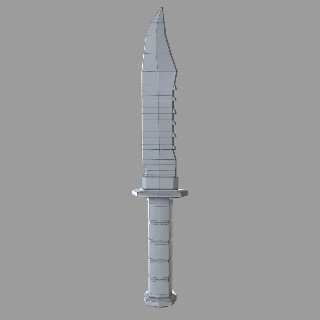 3D Model Stylized Survival Knife - TurboSquid 1523293