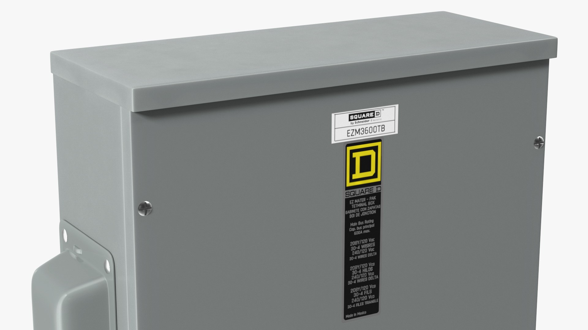 3D Meter Center Terminal Box Square D EZM3600 - TurboSquid 1911704