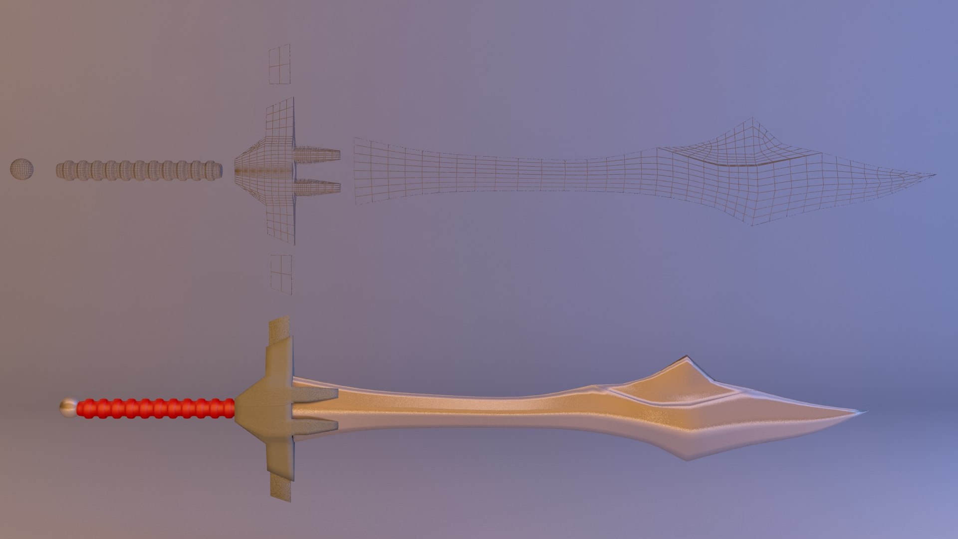 3d model of sword