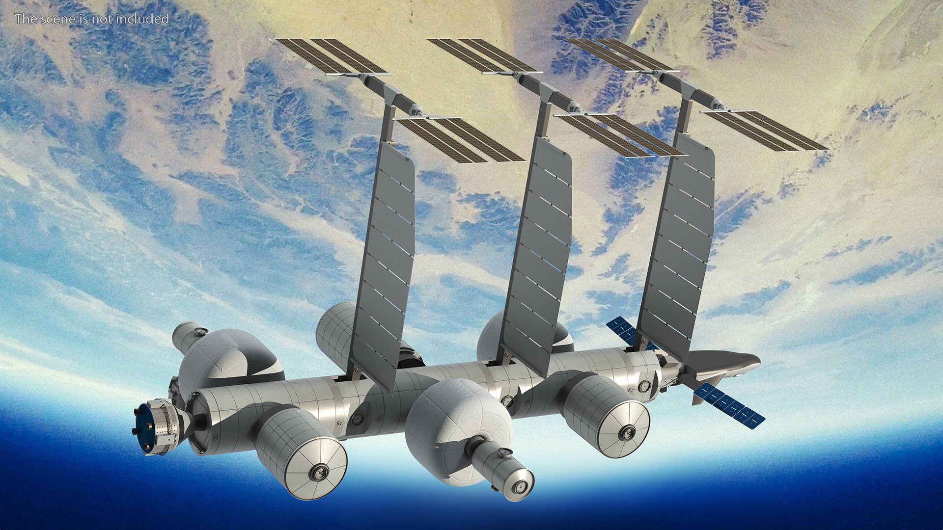 Multimodular Orbital Station 3D model - TurboSquid 2163526