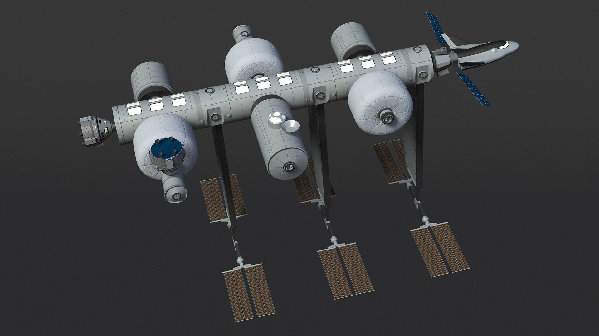 Multimodular Orbital Station 3D model - TurboSquid 2163526