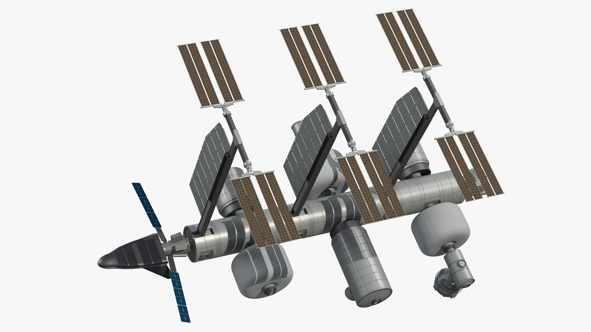 Multimodular Orbital Station 3D model - TurboSquid 2163526