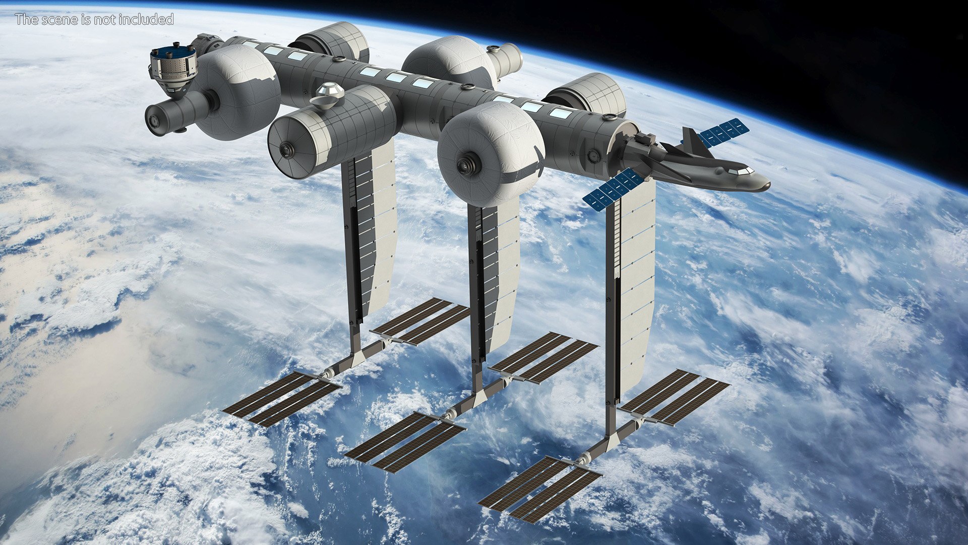 Multimodular Orbital Station 3D model - TurboSquid 2163526