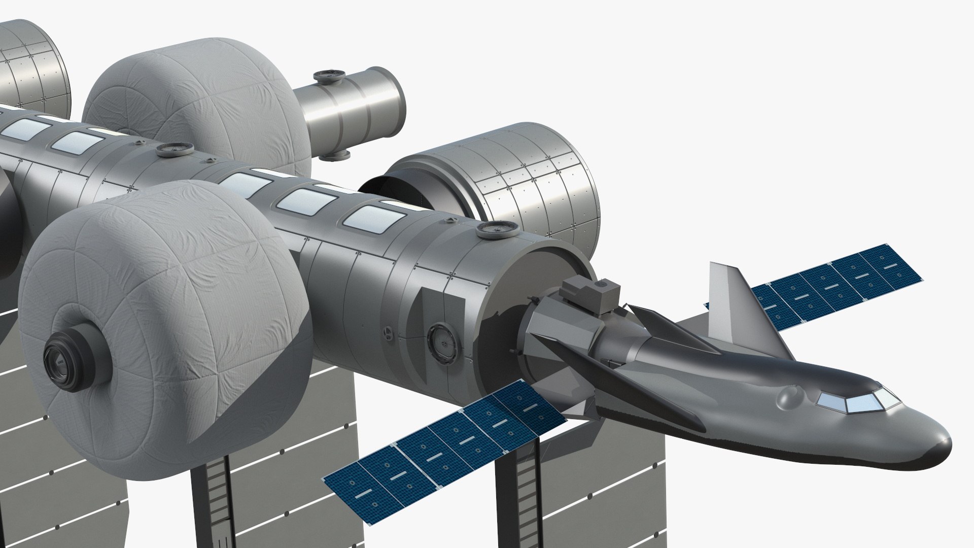 Multimodular Orbital Station 3D model - TurboSquid 2163526