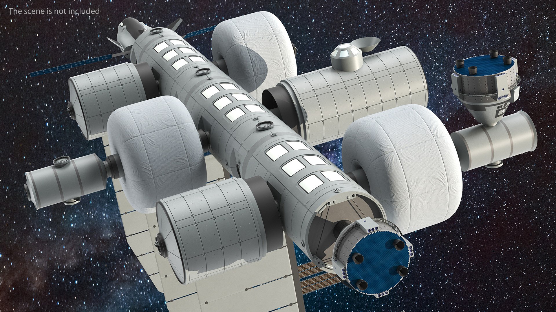 Multimodular Orbital Station 3D model - TurboSquid 2163526