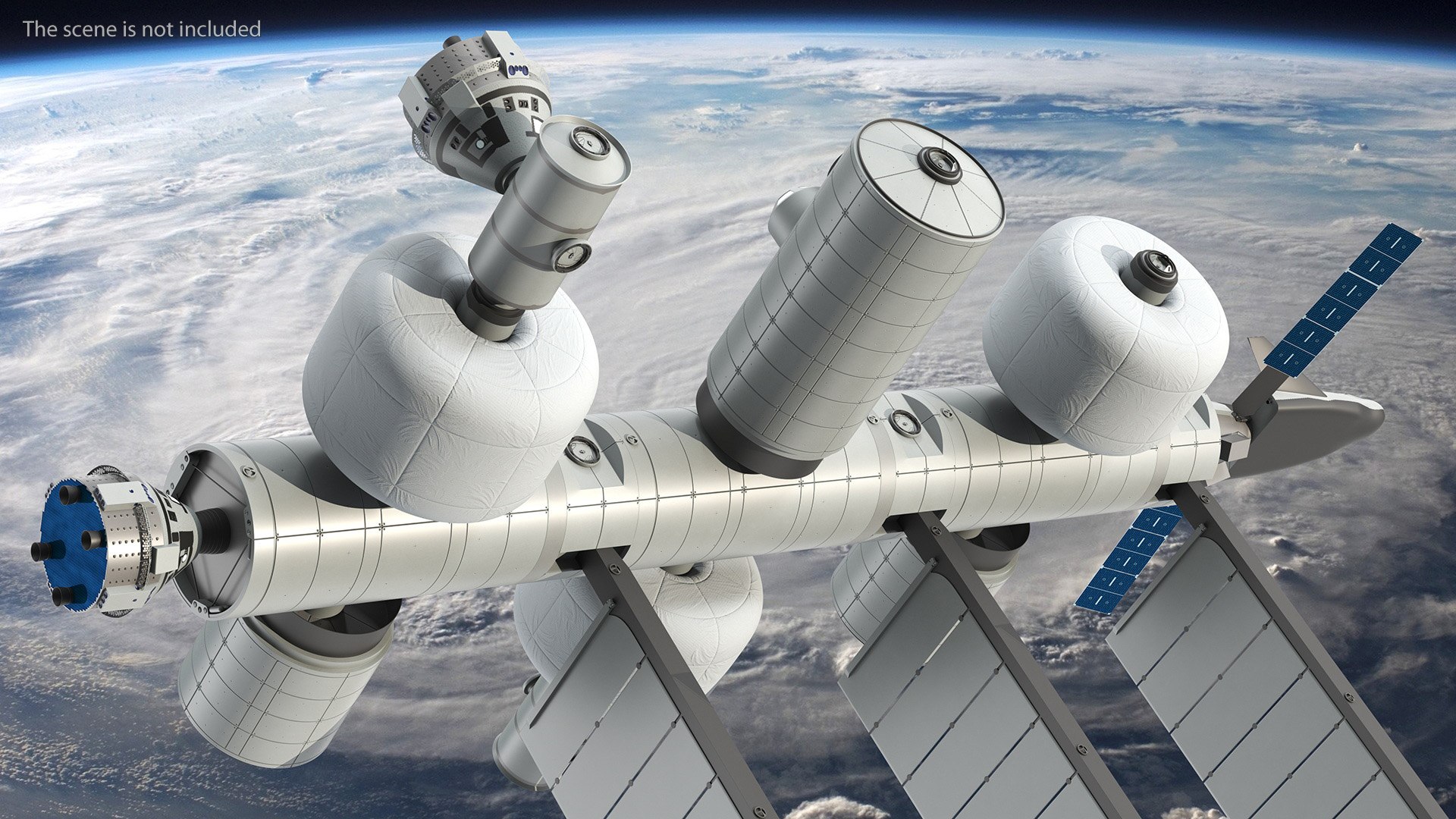 Multimodular Orbital Station 3D model - TurboSquid 2163526