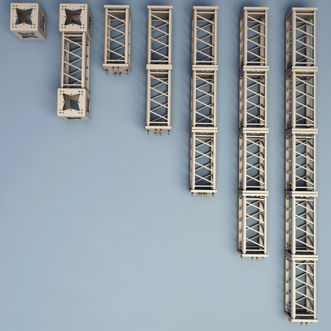 steel truss 3d model