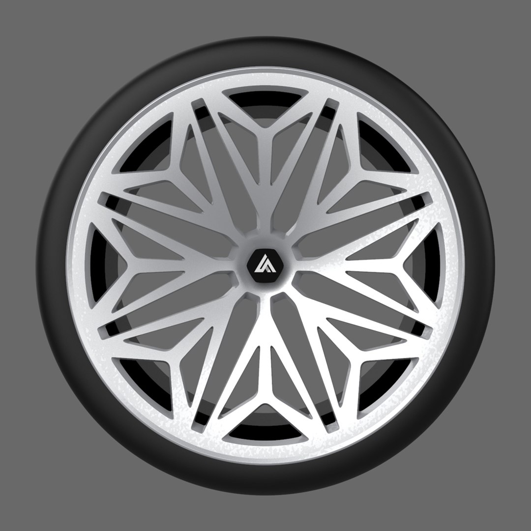 3D snowflake unique wheel cars - TurboSquid 1335556