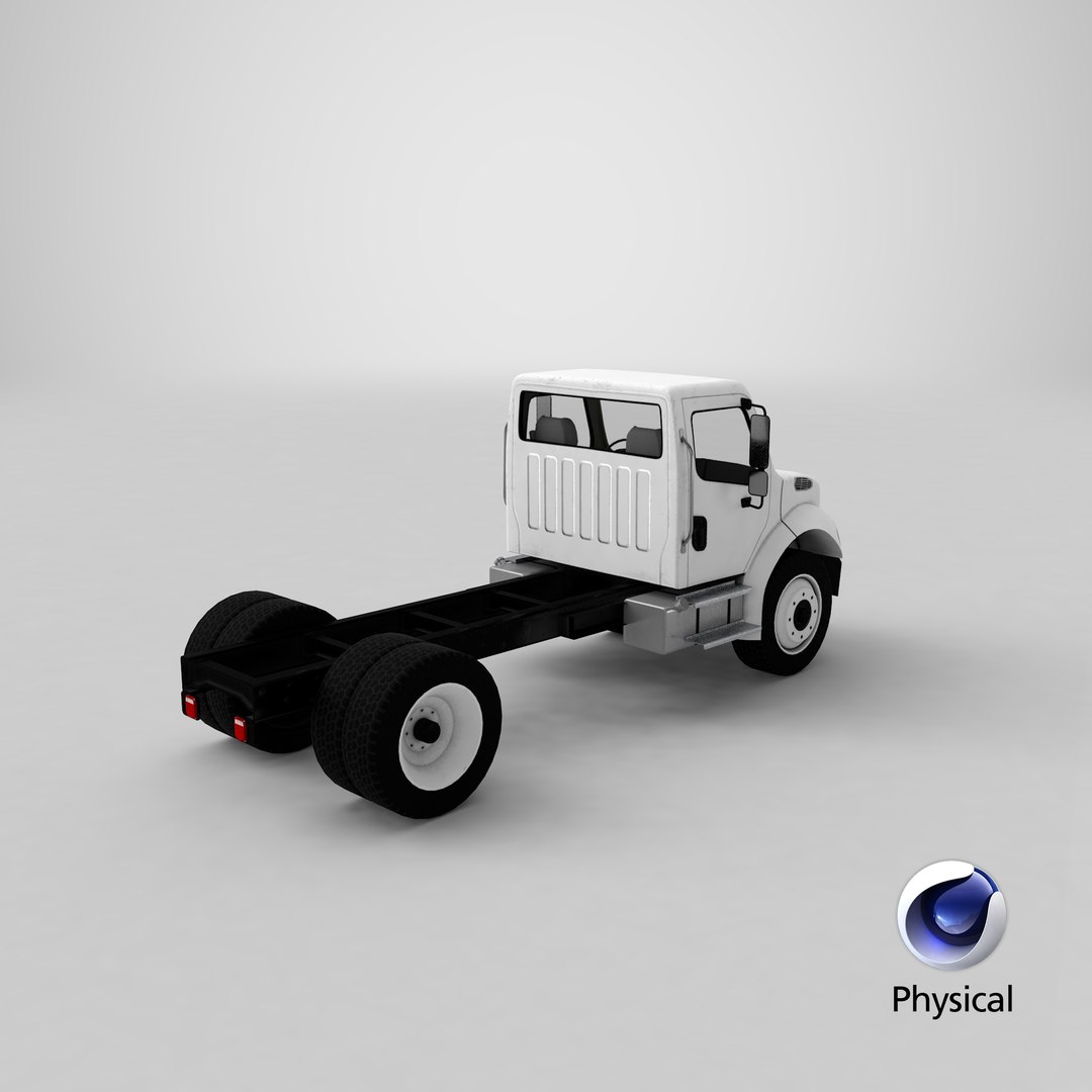 3D realistic freightliner m2 chassis - TurboSquid 1276279