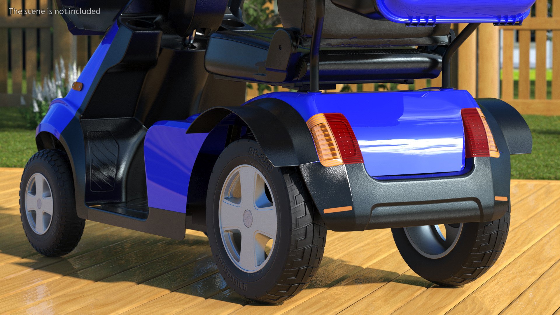 Blue 4-Wheel Electric Scooter 3D Model - TurboSquid 1968827