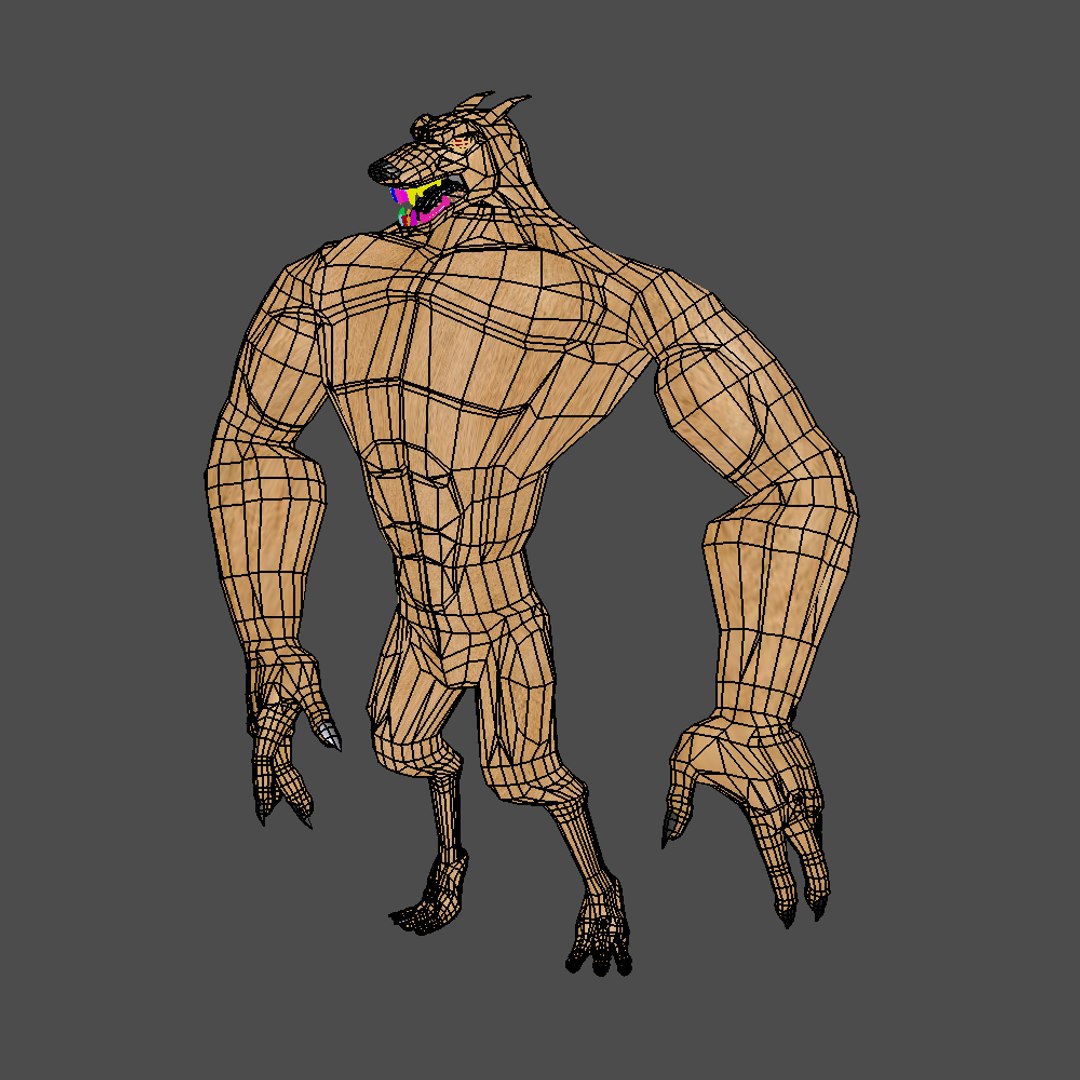 3d Model Werewolf Wolf