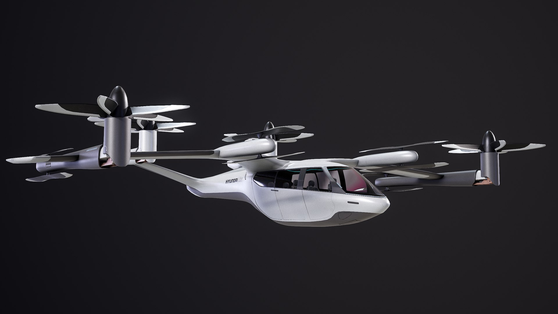 Flying Taxi Hyundai Uber PBR 3D Model - TurboSquid 1728494
