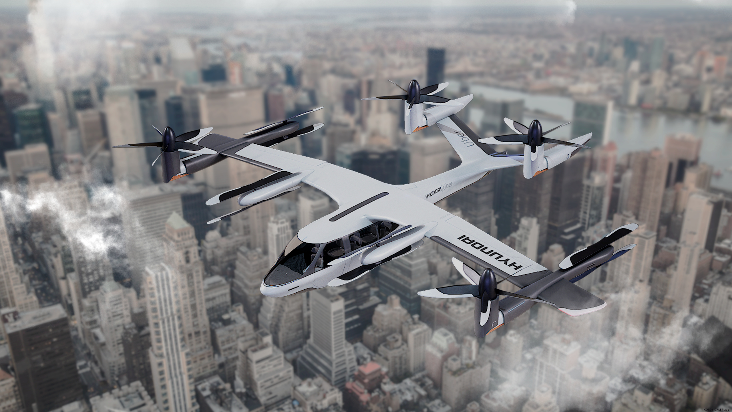 플라잉 택시 현대 Uber PBR 3D 모델 - TurboSquid 1728494