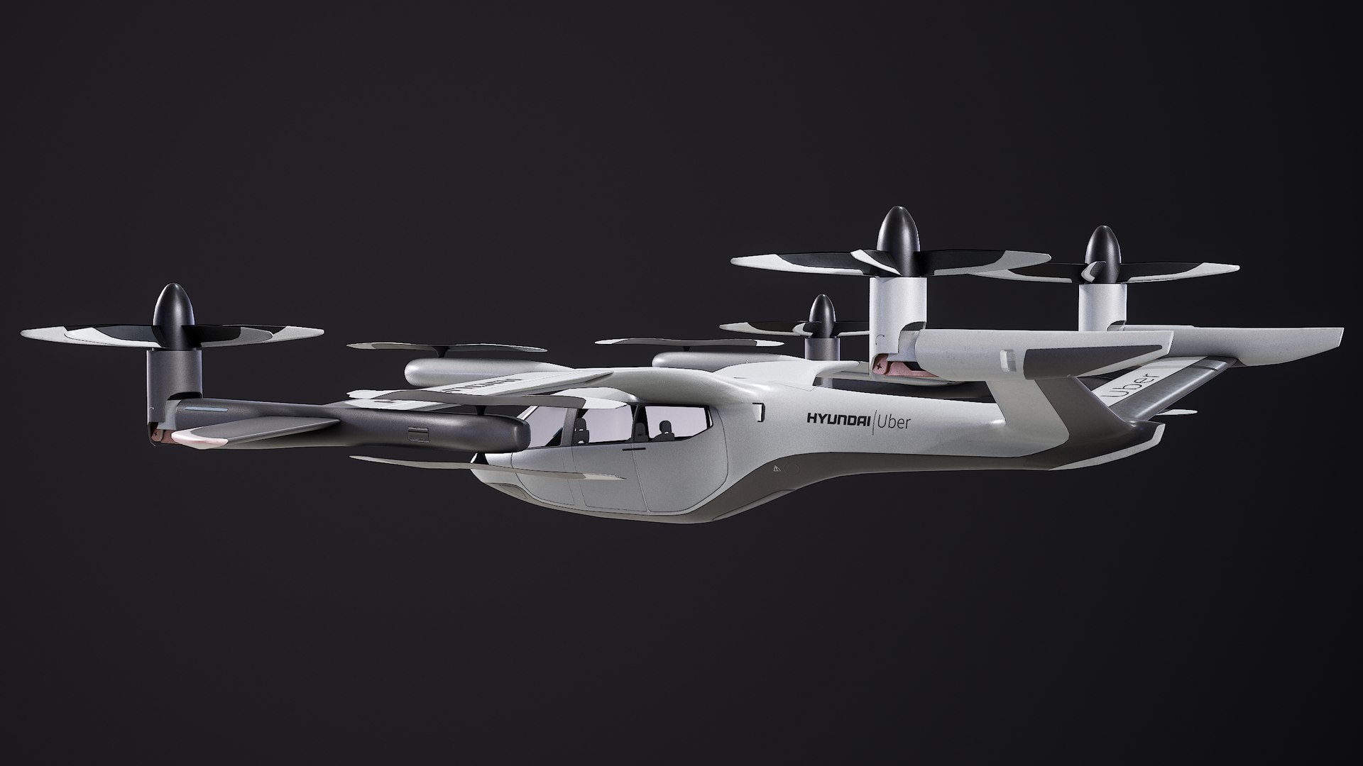 Flying Taxi Hyundai Uber PBR 3D Model - TurboSquid 1728494