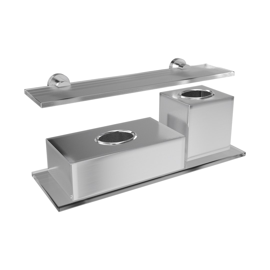 Thg Paris WC Toilet Decor Set Yoko Ice Bathroom 3D Model - TurboSquid ...