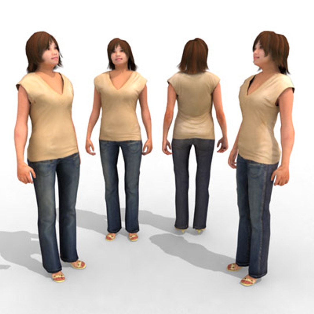 16 People - Casual 3d Model