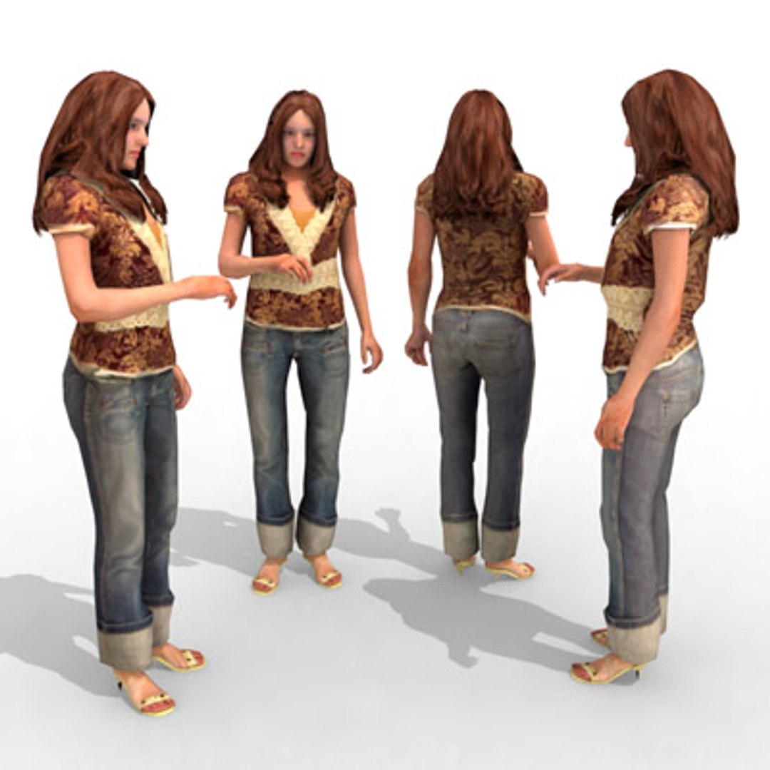 16 People - Casual 3d Model