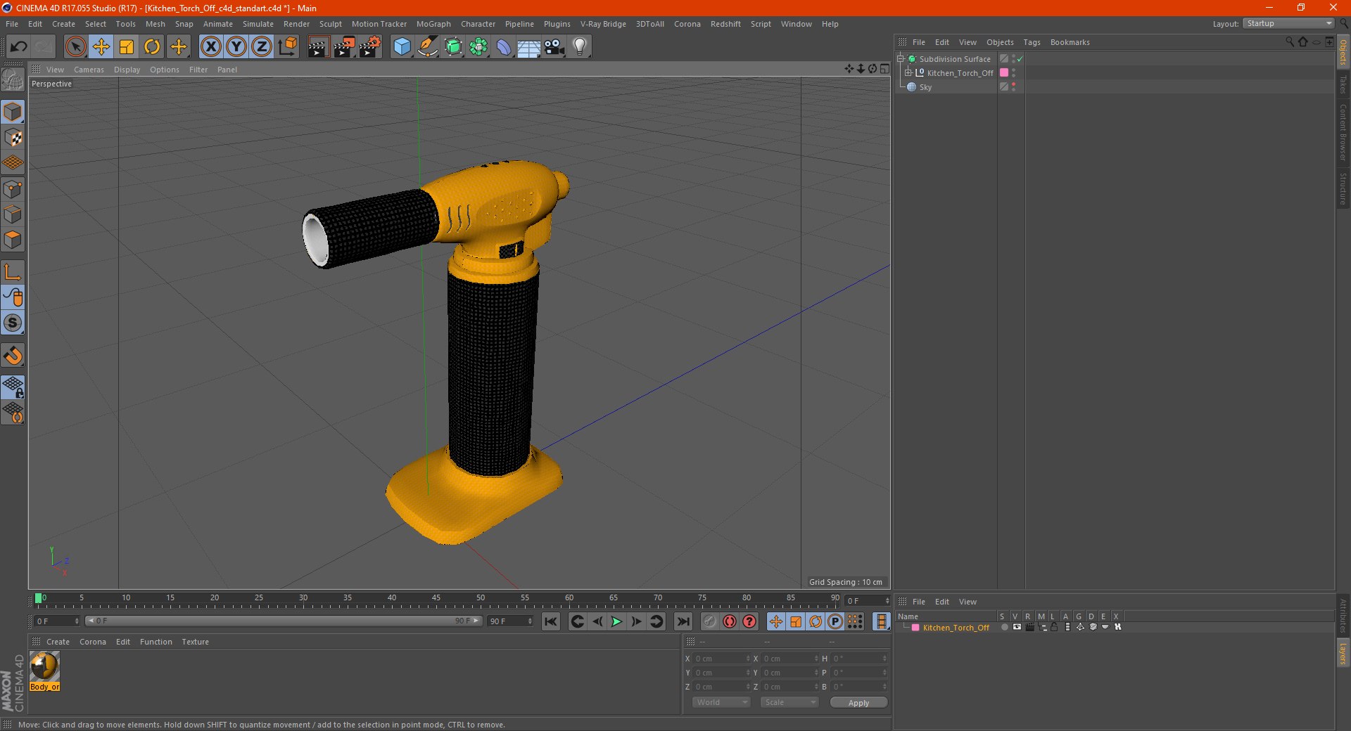 Kitchen Torch Off 3D Model - TurboSquid 1781669