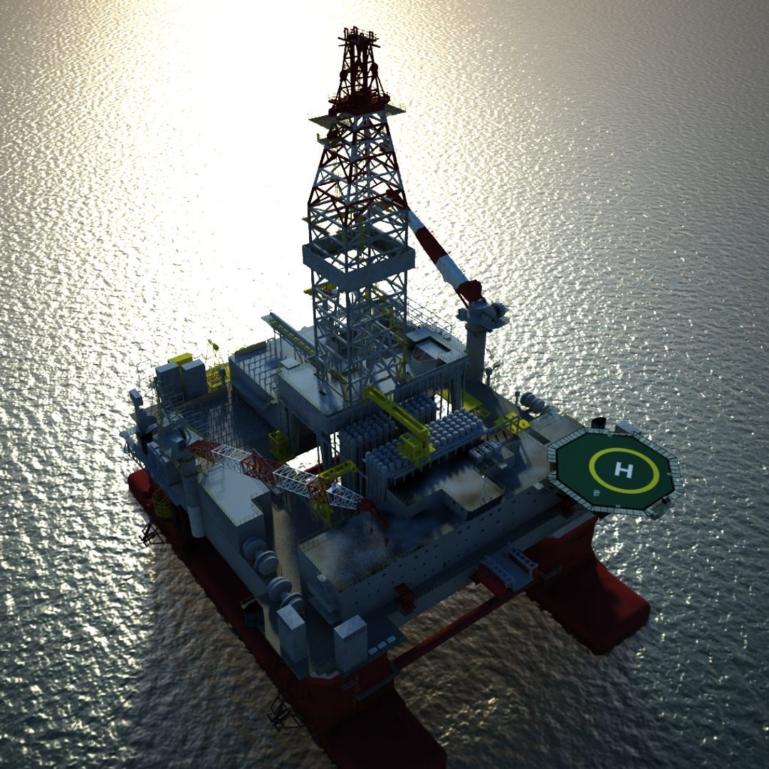 3d Model Semi Submersible Oil