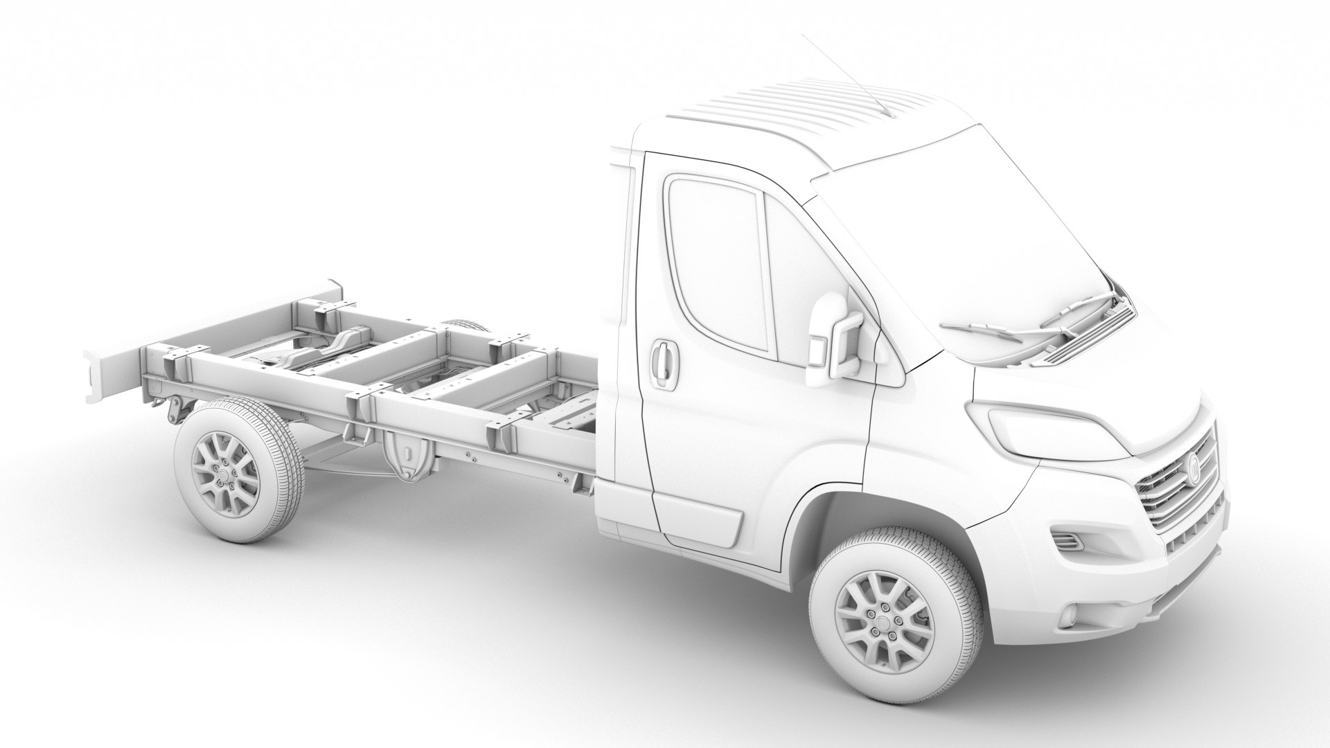 3D fiat ducato chassis truck - TurboSquid 1472390