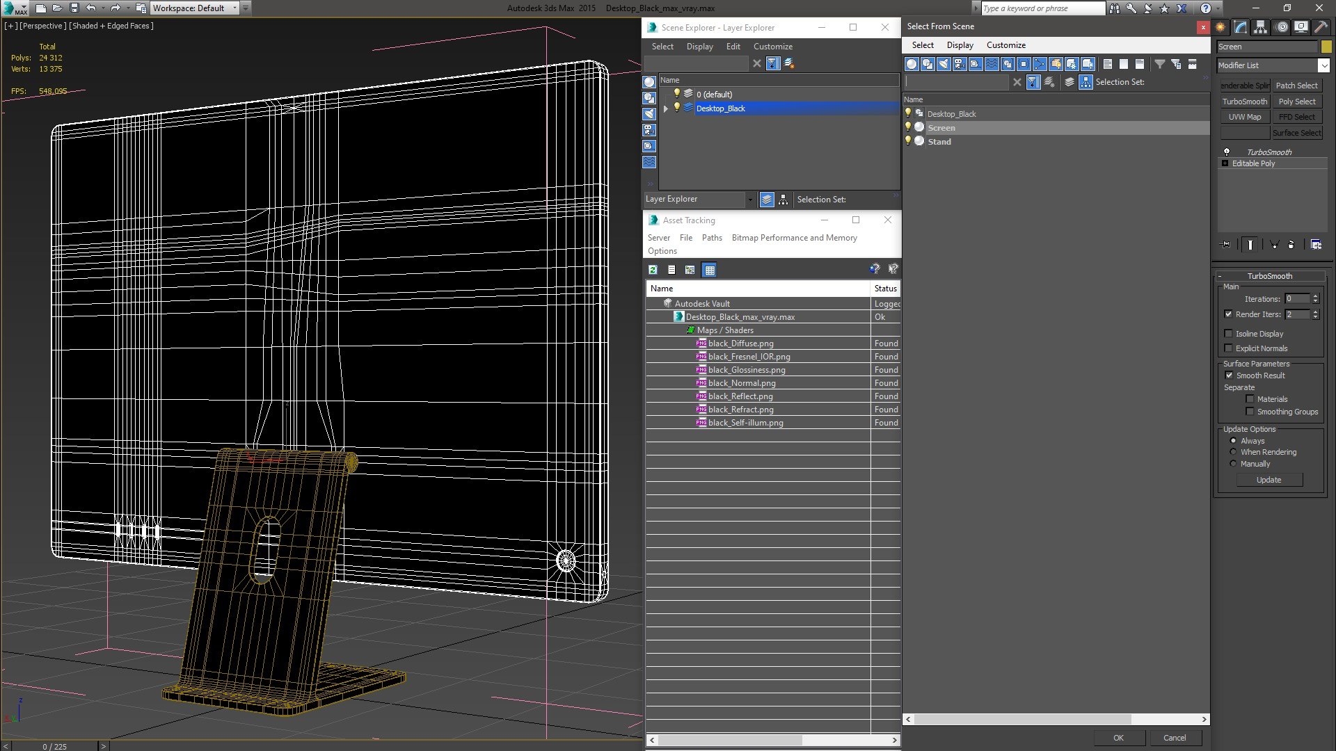 3D model Desktop Black - TurboSquid 1756392