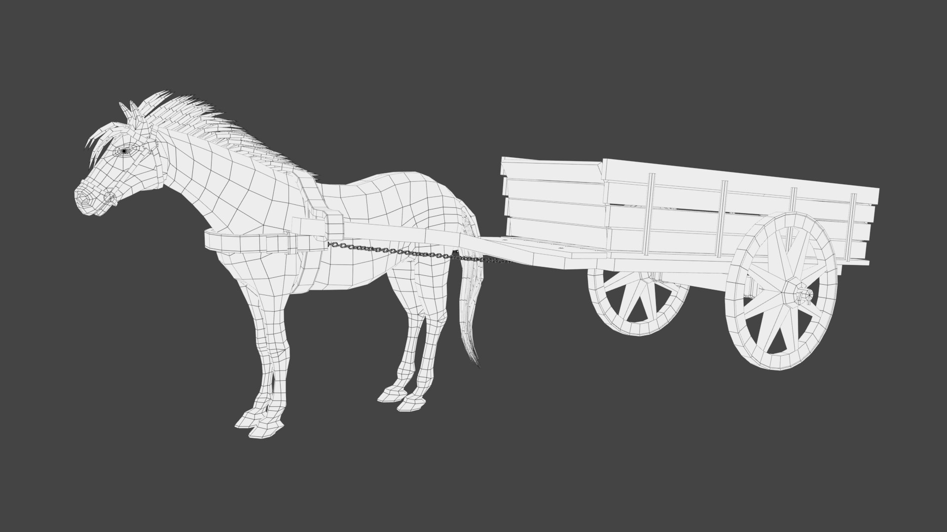 3D Model Horse Cart - TurboSquid 1443791