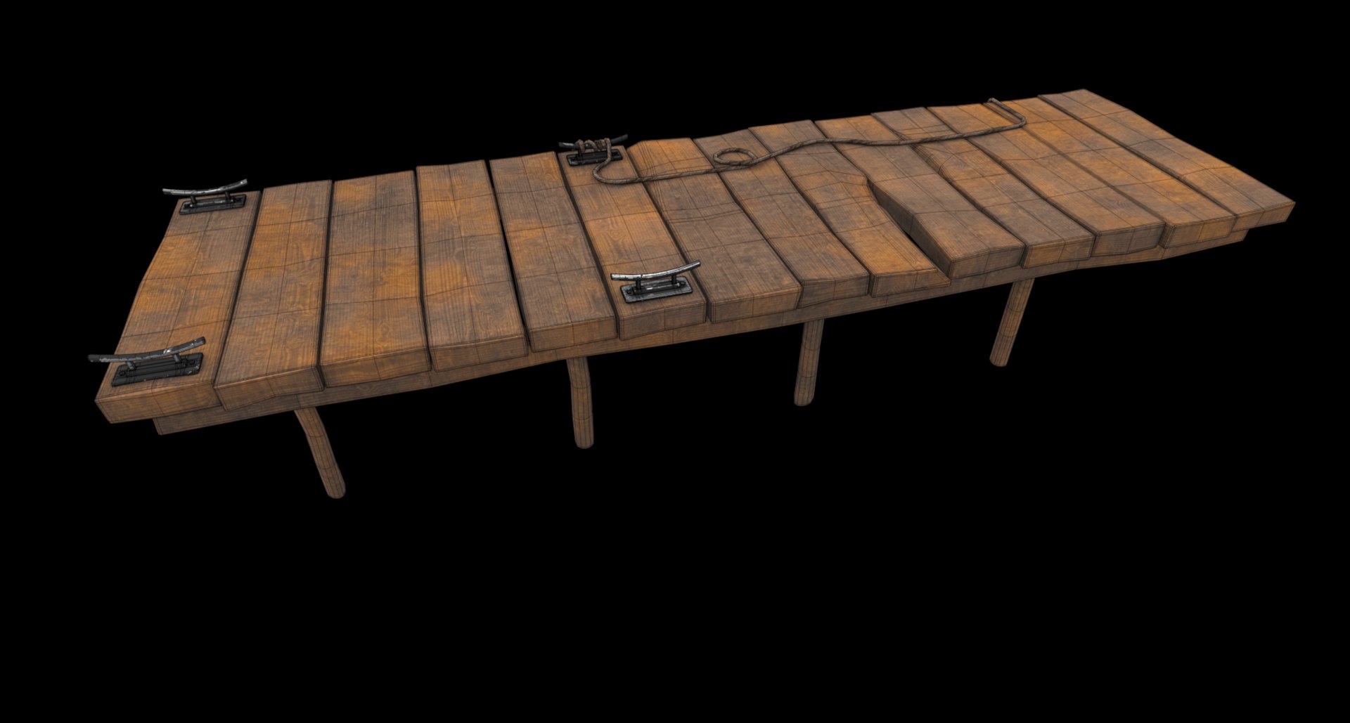3D Old Sea Dock 01 Model - TurboSquid 2278365