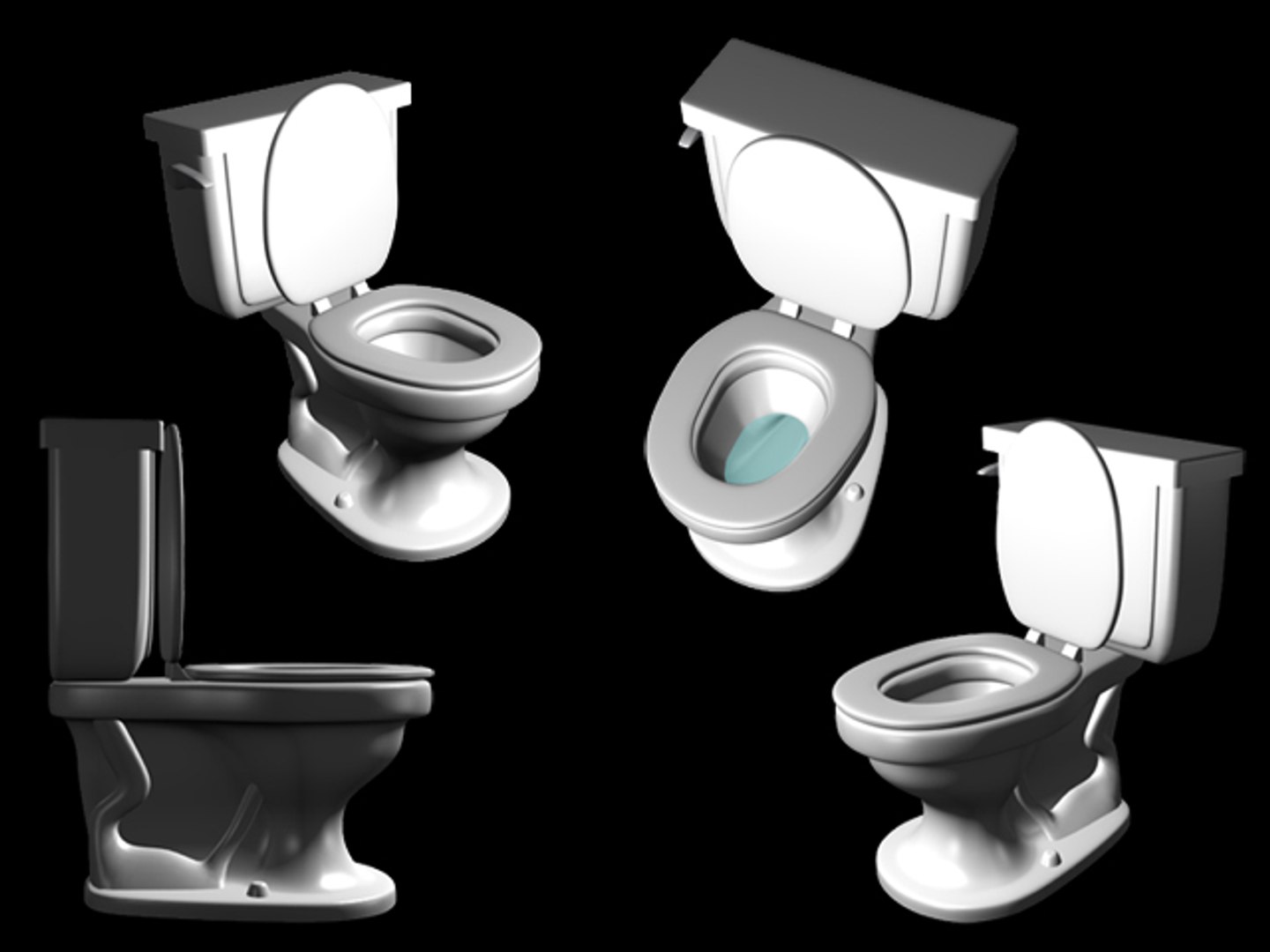 Plain Toilet 3d Obj