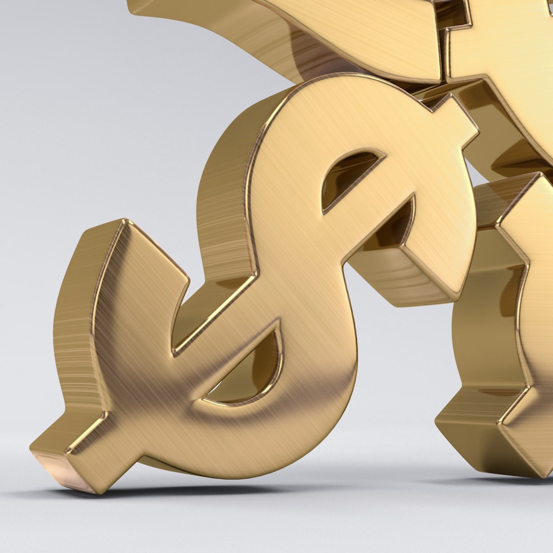 3ds Max Stacked Currency Symbols