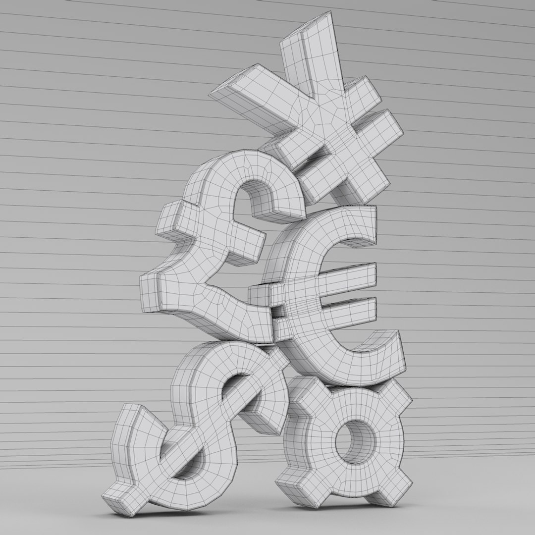 3ds Max Stacked Currency Symbols