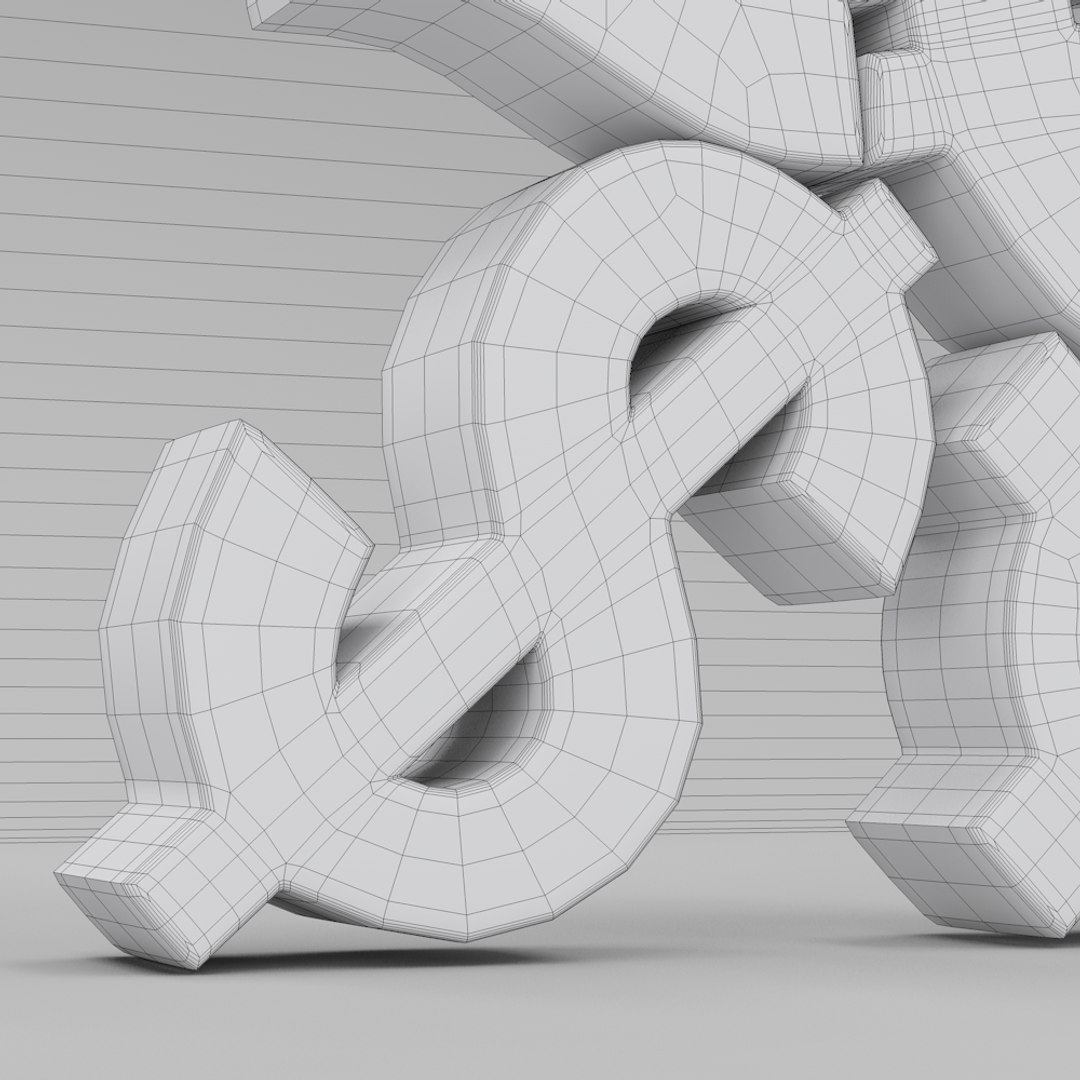 3ds Max Stacked Currency Symbols