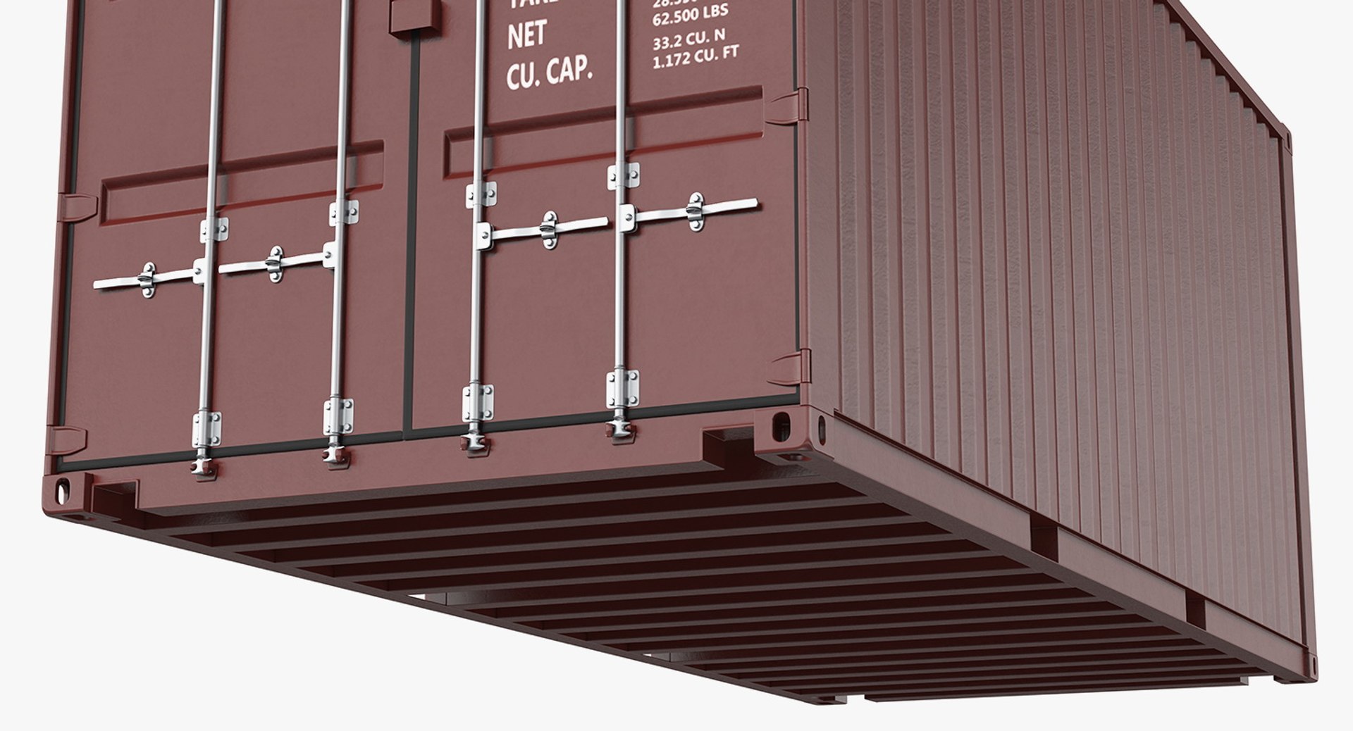 3D trailer 20ft iso container model - TurboSquid 1370769