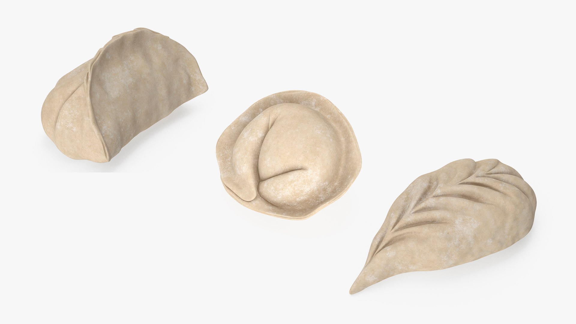 Raw Dumplings Collection 3D Model - TurboSquid 2245330