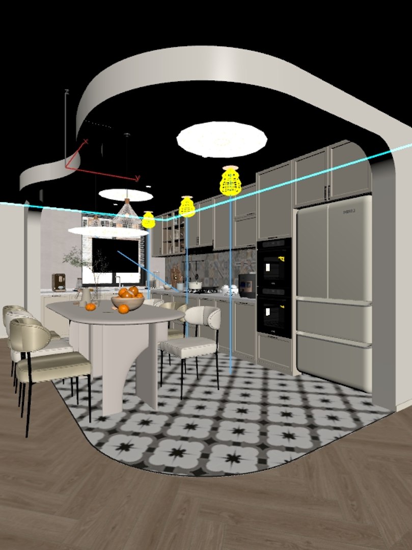 Open Kitchen 3D Model - TurboSquid 2381244