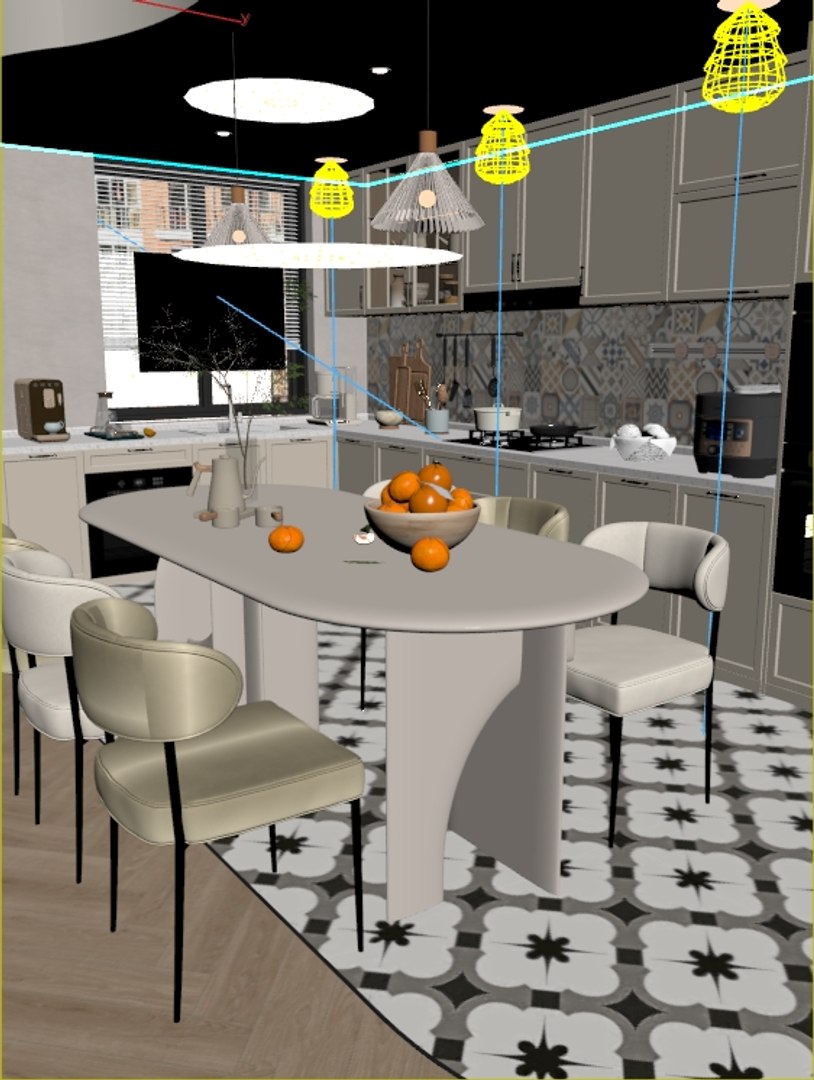 Open Kitchen 3D Model - TurboSquid 2381244