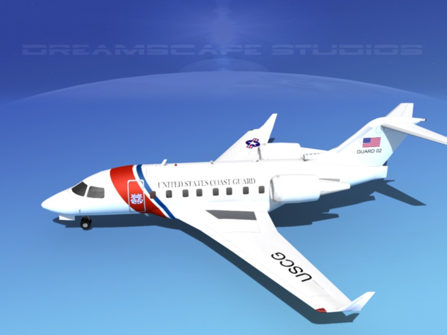 3d Model Cl-605 Bombardier Challenger Vc-143