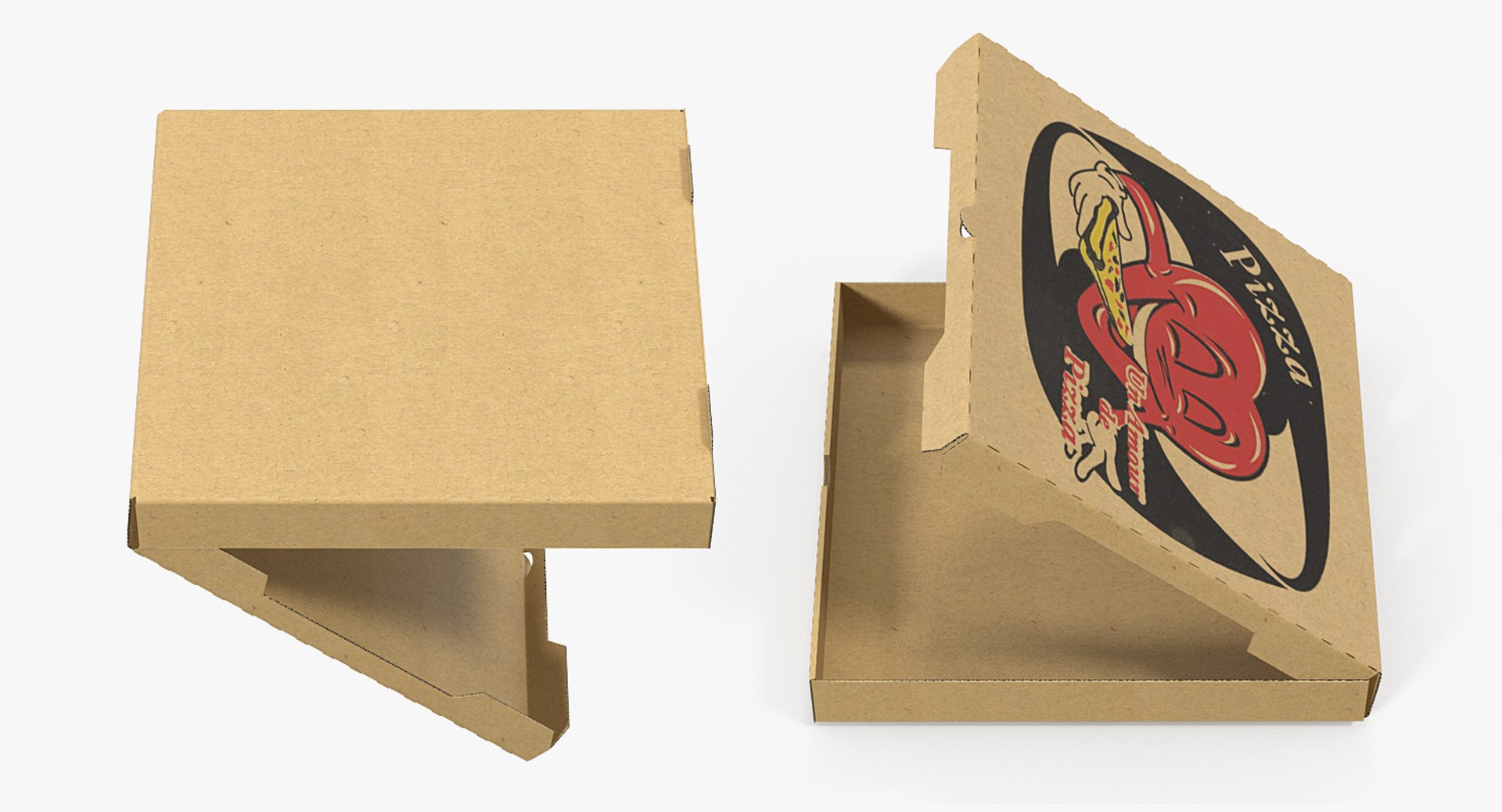3D Open Pizza Boxes Collection 2 - TurboSquid 2139248