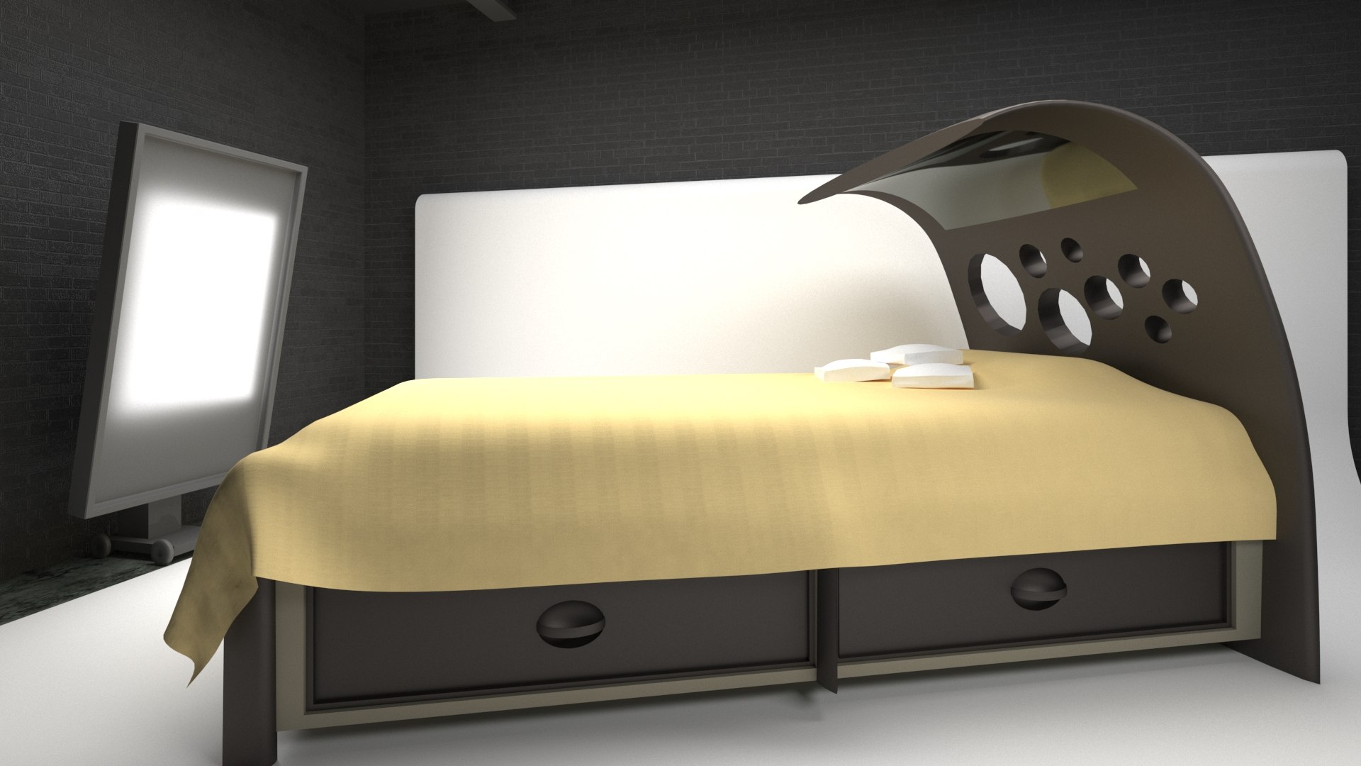 3D Single Bed model - TurboSquid 2060907