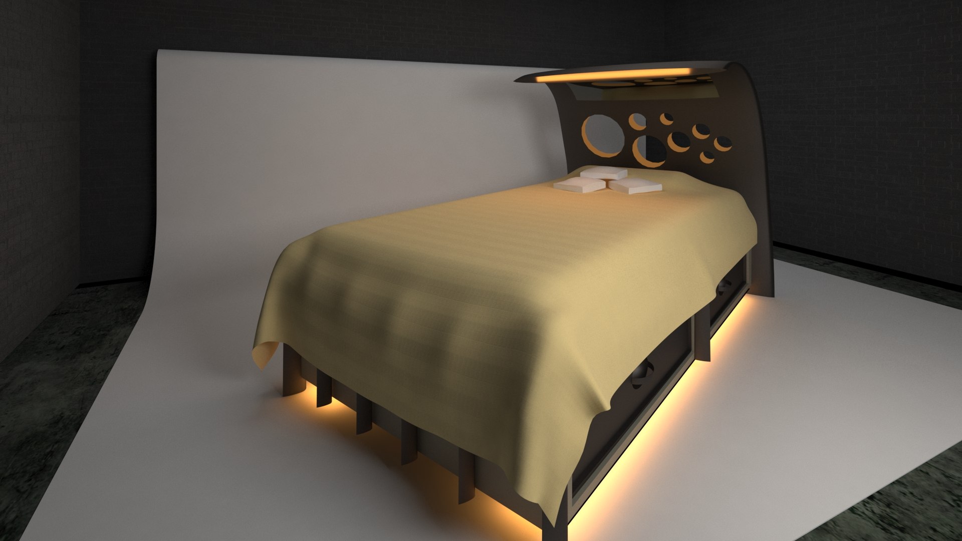 3D Single Bed Model - TurboSquid 2060907