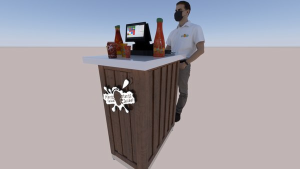 3D Counter cashier model - TurboSquid 2015290