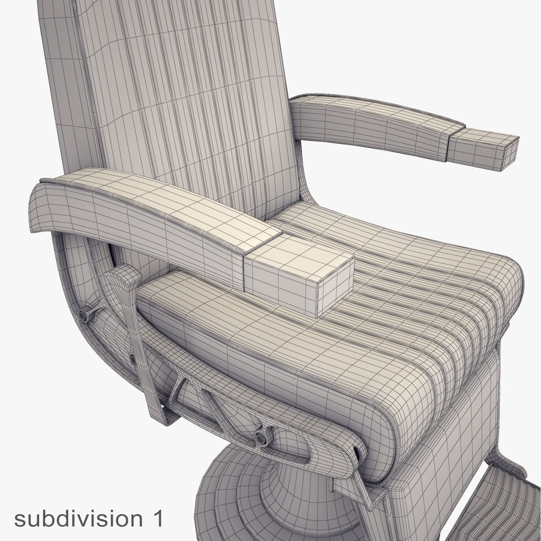Barber chair 3D model - TurboSquid 1103919